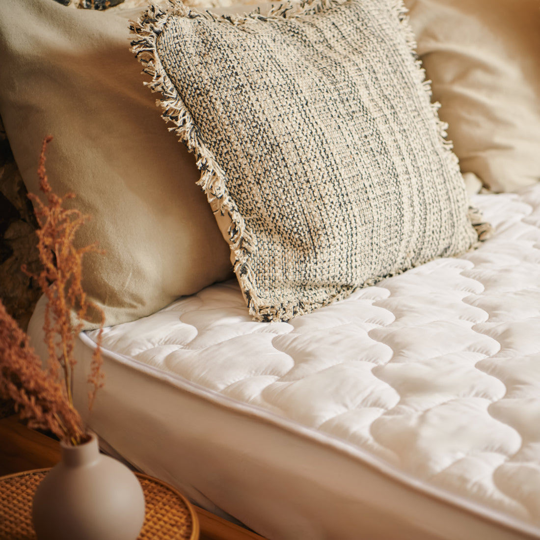 Pure Comfort Bamboo Plant-Based Textile Underblanket Double Dual ...